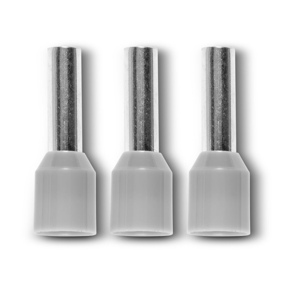 Bootlace Terminal Pre-Insulated Grey 2.5mm² Length 8mm 45 Pack | Alco