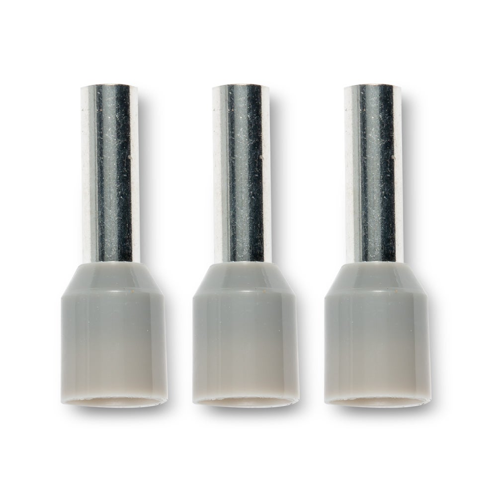 Bootlace Terminal Pre-Insulated Grey 2.5mm² Length 8mm 500 Pack | Alco