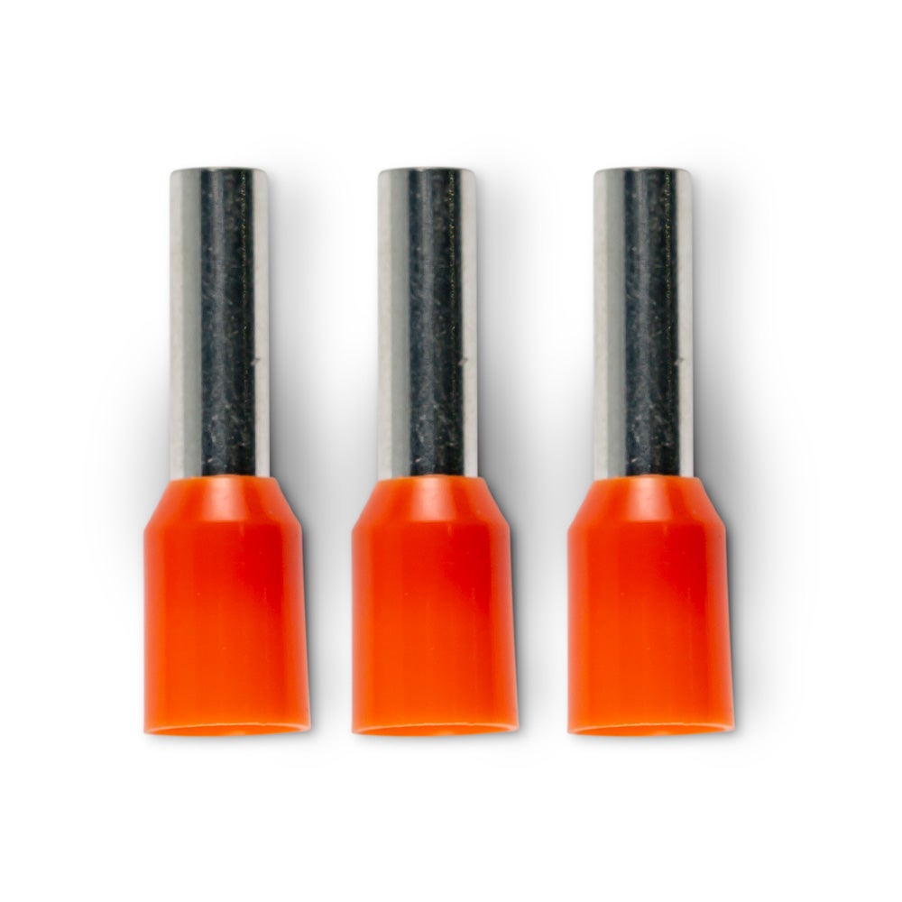 Bootlace Terminal Pre-Insulated Orange 4mm² Length 9mm 100 Pack | Alco
