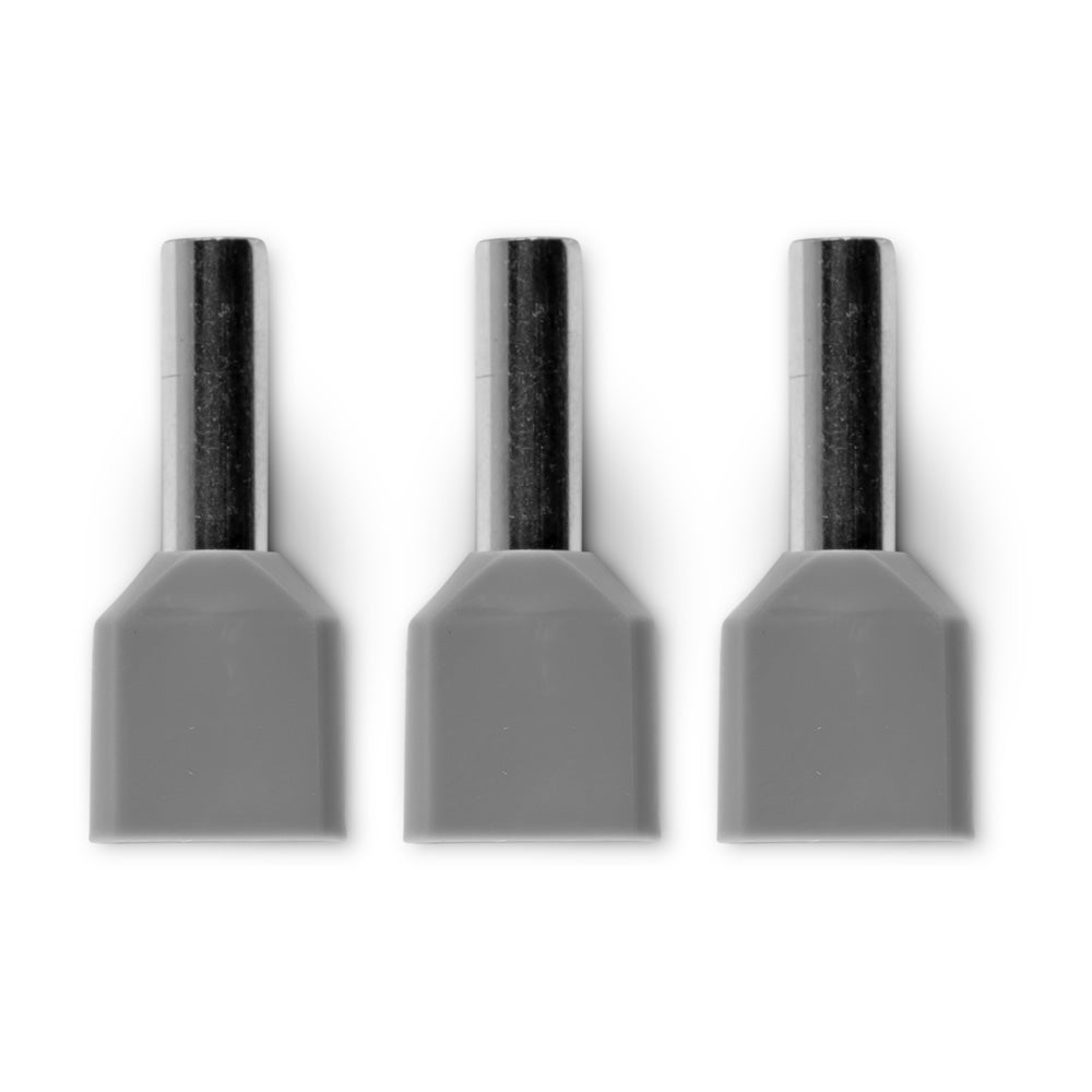 Bootlace Terminal Pre-Insulated Twin Grey 2x 4mm² 100 Pack | Alco