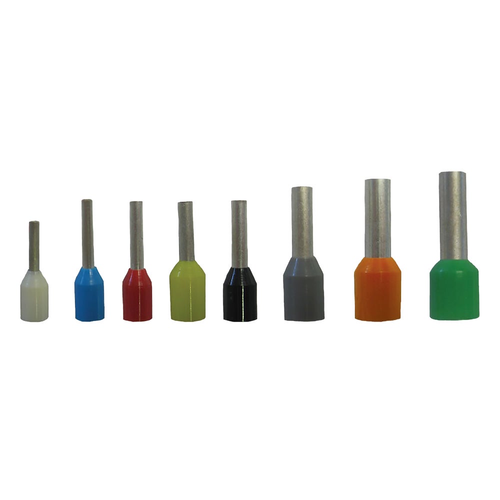 Bootlace Terminal Pre-Insulated Grey 2.5mm² Length 18mm 100 Pack | Alco