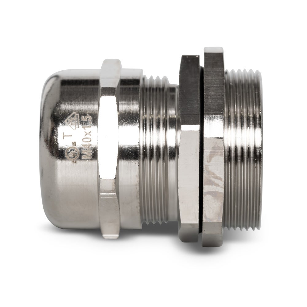 Cable Gland Brass Nickel Plated M40 Unarmoured Cable Diameter 18-25mm ...