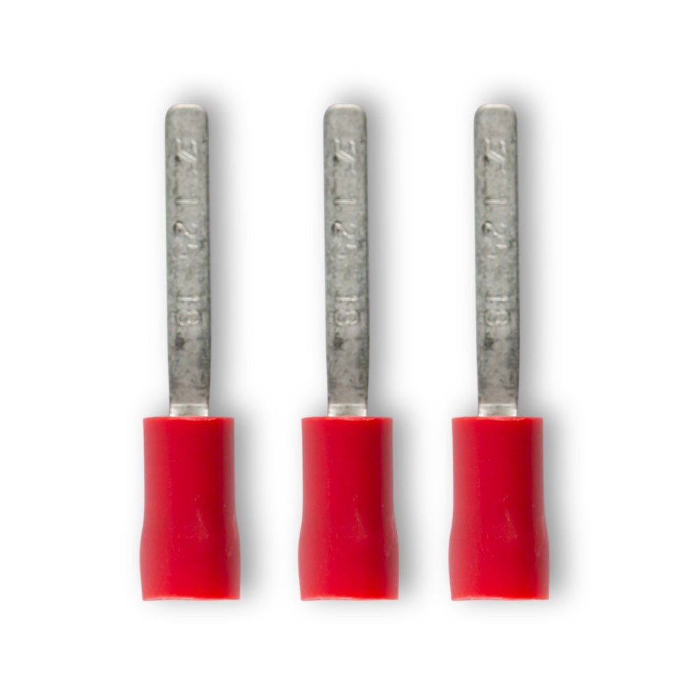 Crimp Terminal Pre-Insulated Flat Blade Length 18mm Cable 0.5-1.5mm² ...