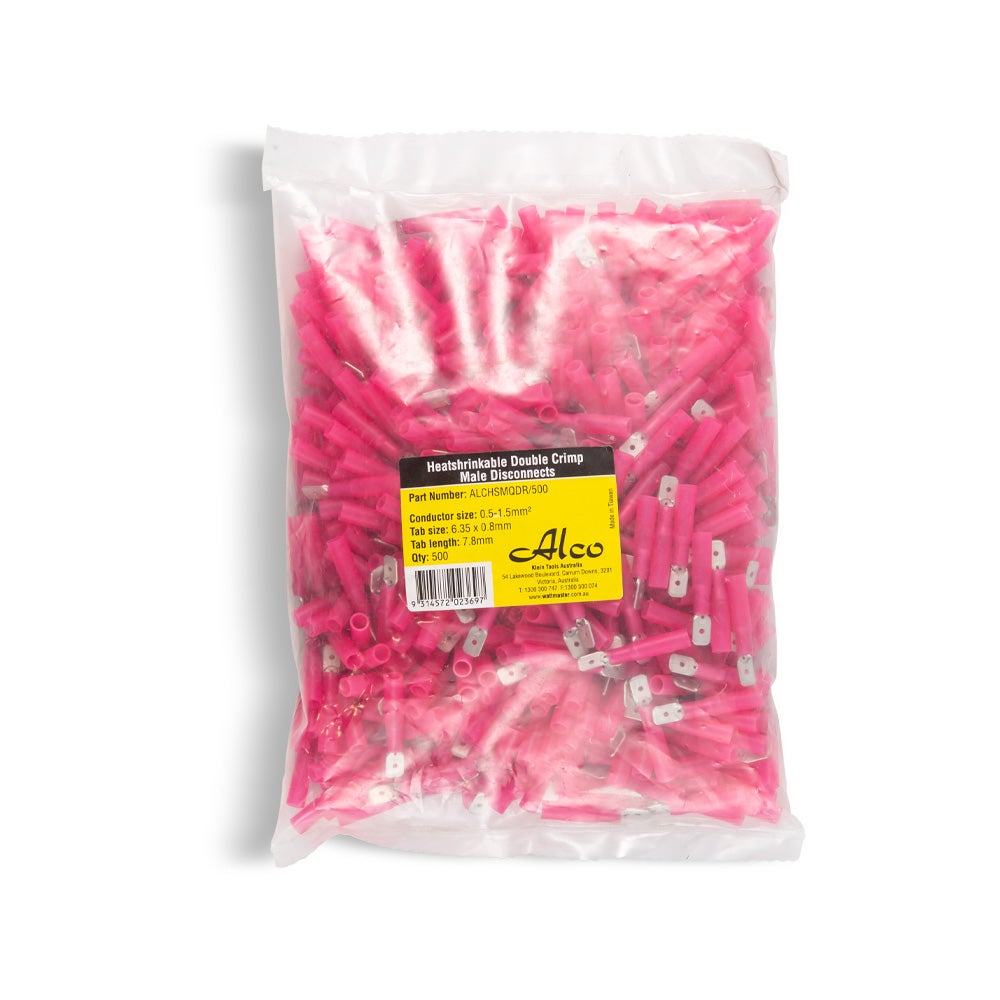 Crimp Terminal Fully Insulated Quick Disconnect 6.35mm Male Tab Cable 0 ...