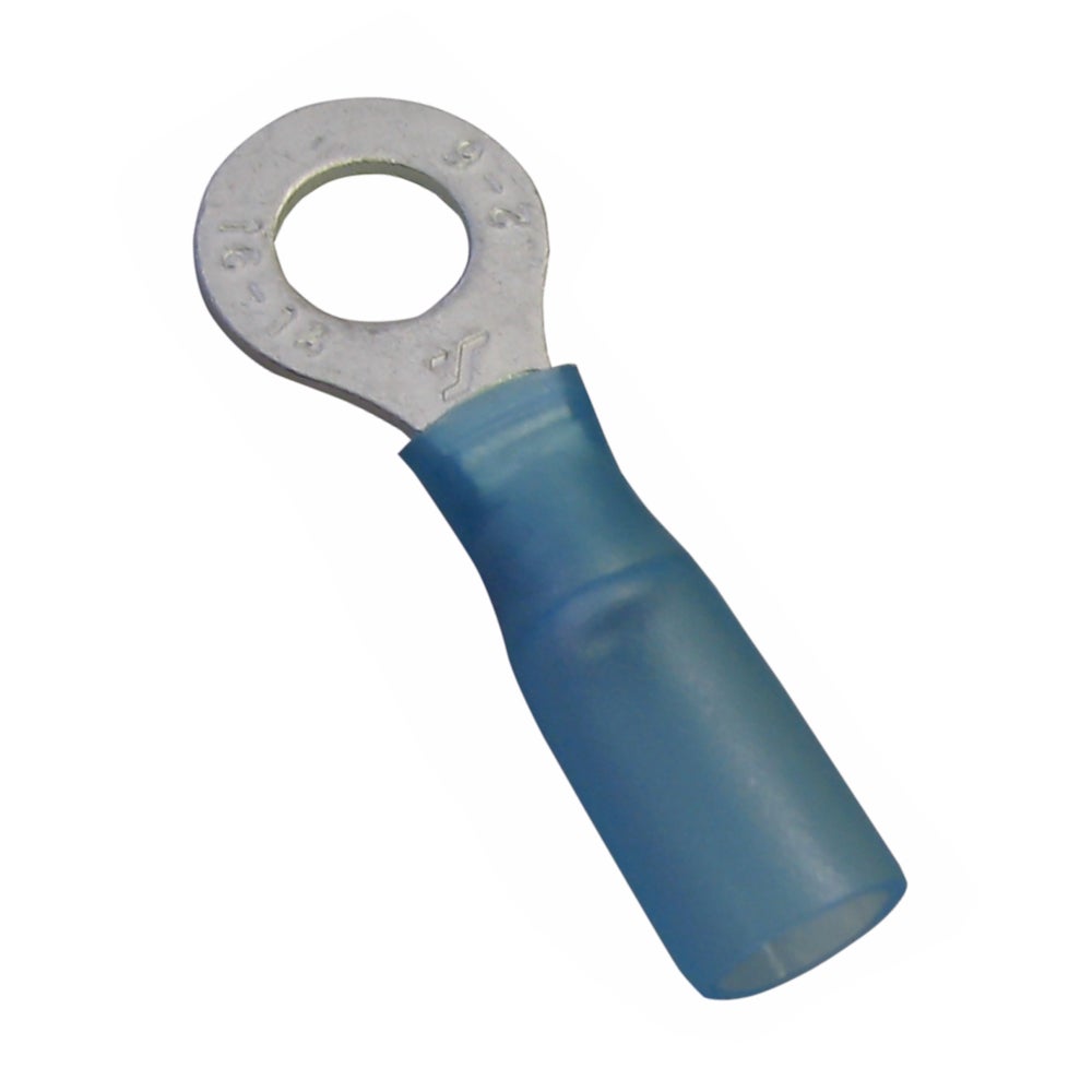 Crimp Terminal Heatshrink Blue Insulated Ring 3.7mm Cable 1.5-2.5mm² 50 ...
