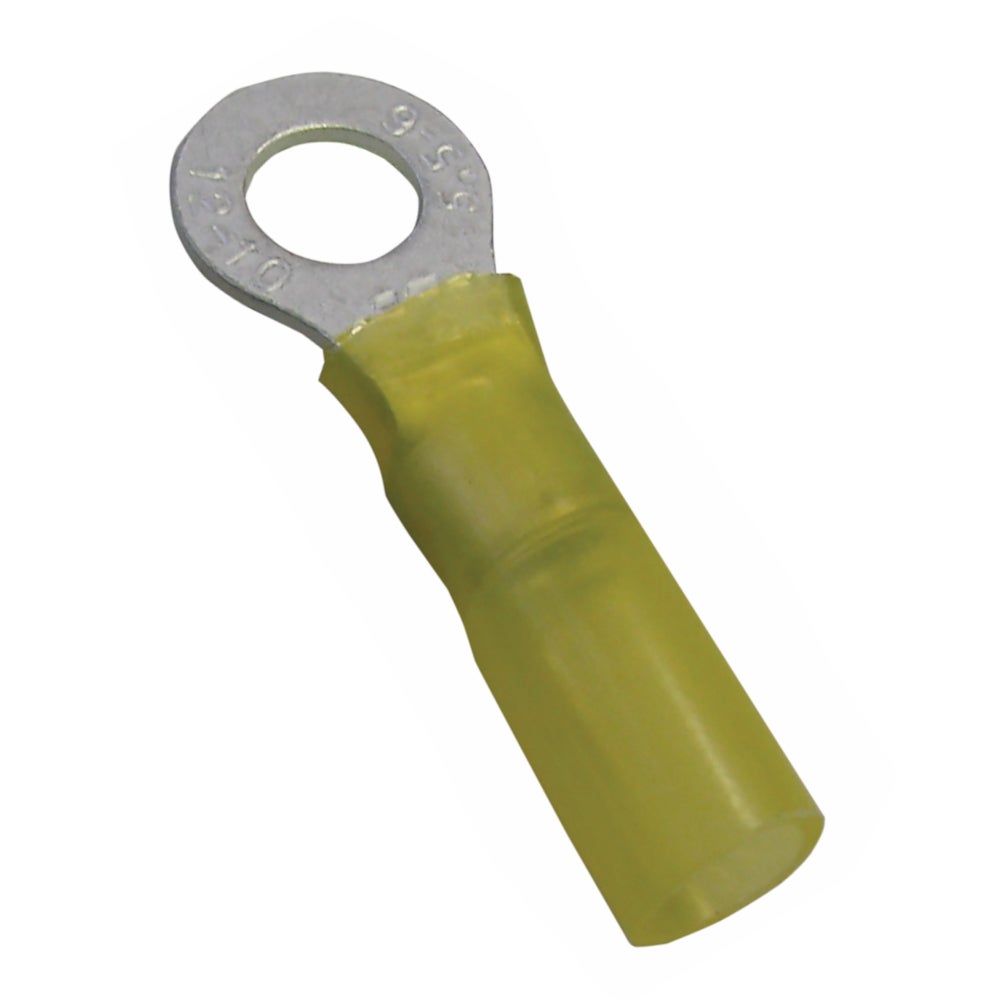 Crimp Terminal Heatshrink Yellow Insulated Ring 4mm Cable 4-6mm² 50 ...