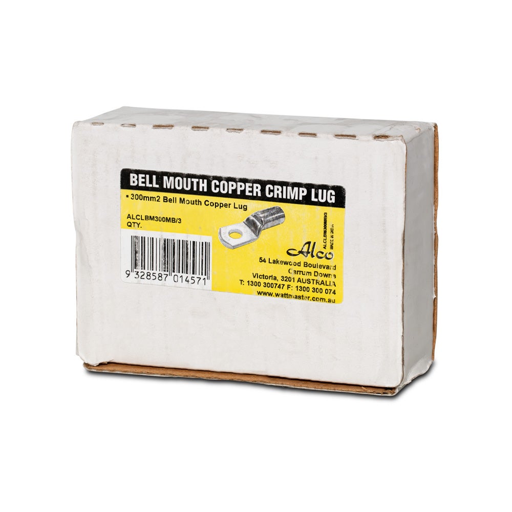 Crimp Lug Copper Bell Mouth Non-Insulated 300mm² Cable Blank Palm | Alco