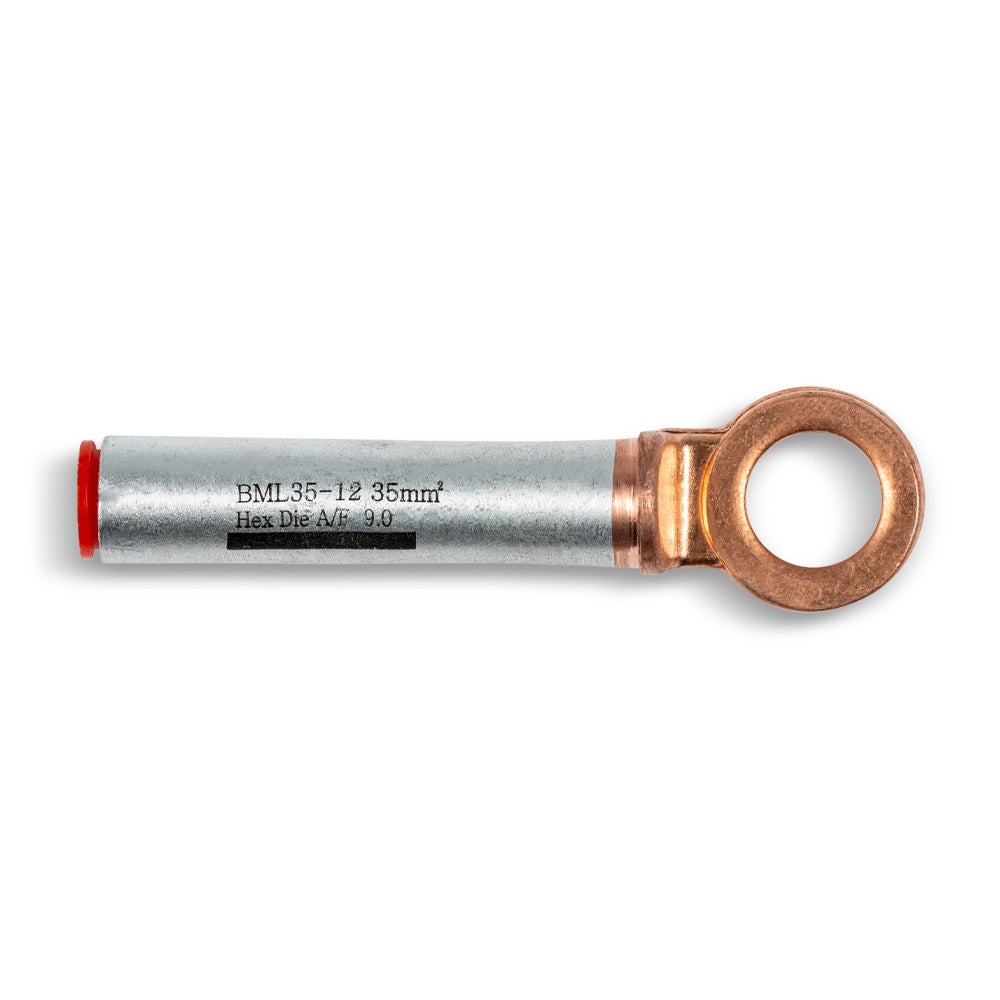 Crimp Lug Bi-Metal Aluminium To Copper 35mm² M12 Stud | Alco