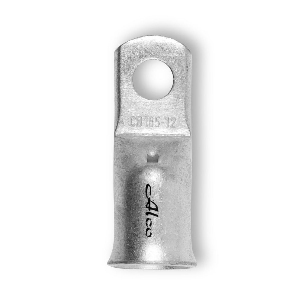 Crimp Lug Copper Narrow Palm / Circuit Breaker Lug 185mm² M12 Stud | Alco