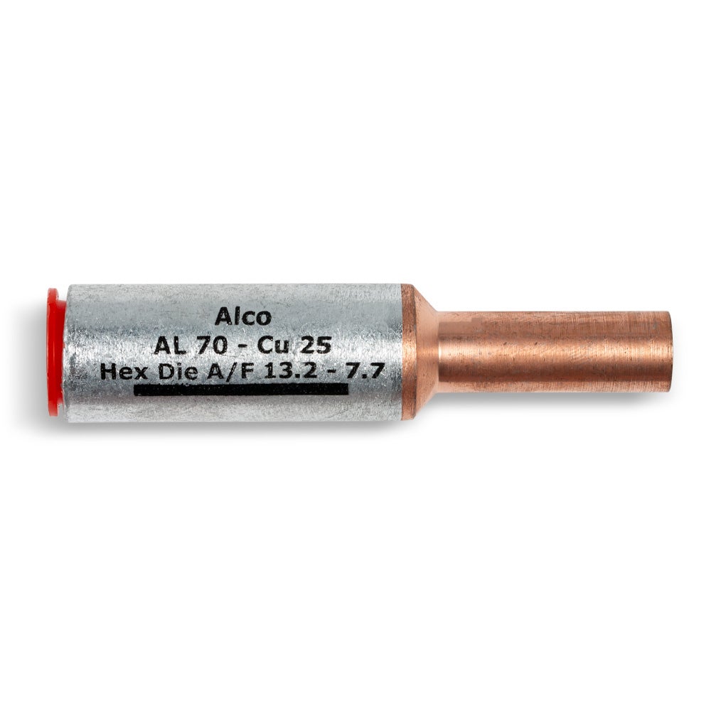 Crimp Link Bimetal Reducing 70mm² Aluminium - 25mm² Copper | Alco