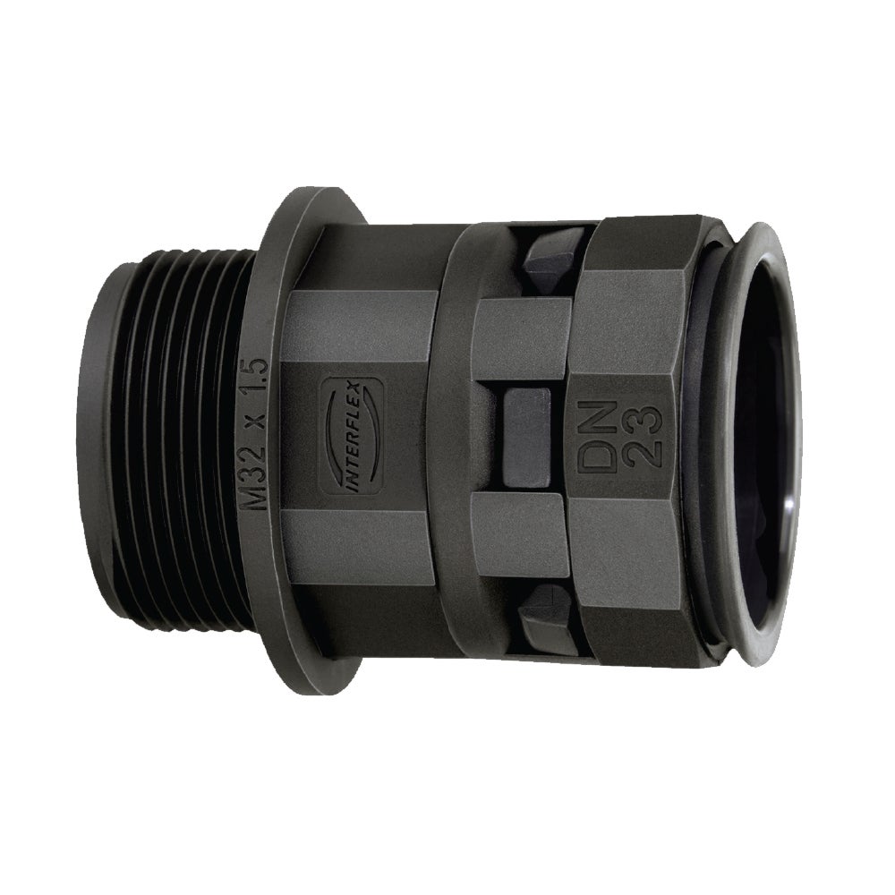 Corrugated Conduit Fitting Nylon M20 Straight | Alco