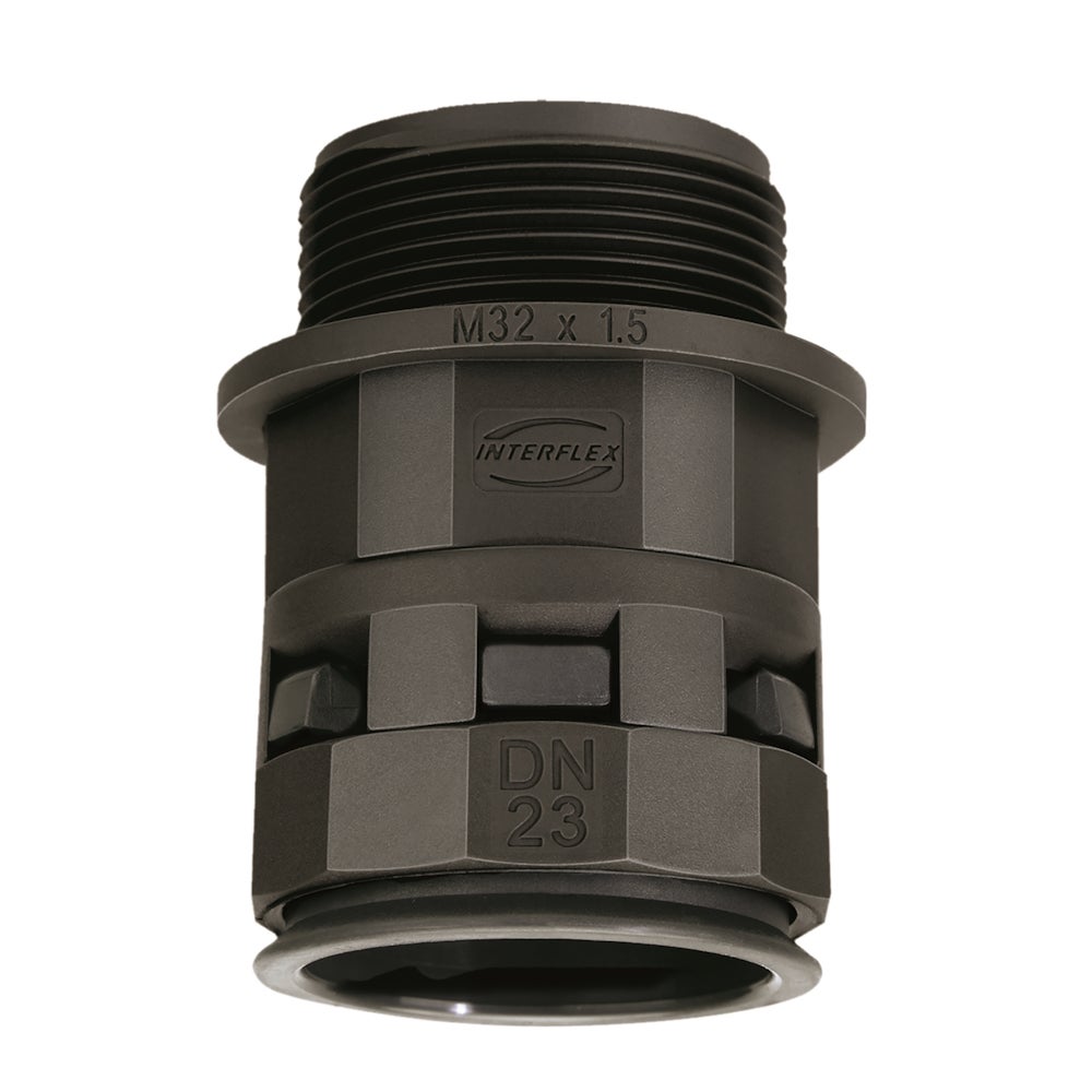 Corrugated Conduit Fitting Nylon M25 Straight | Alco