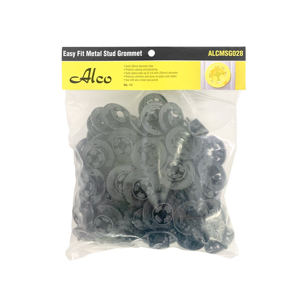 Stud Grommet Fits Hole 28mm Easy Fit Metal Studs 100 Pieces | Alco