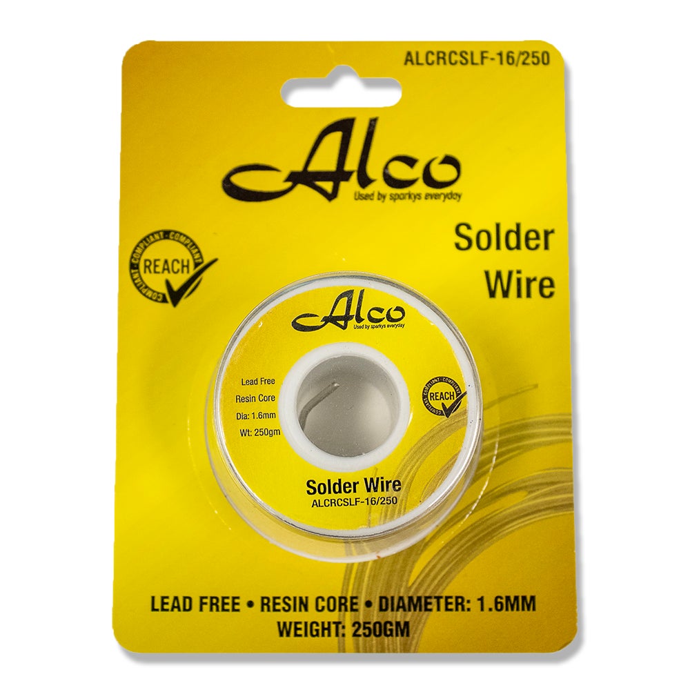 Resin Core Solder Lead Free Diameter 1.6mm 250g Reel | Alco