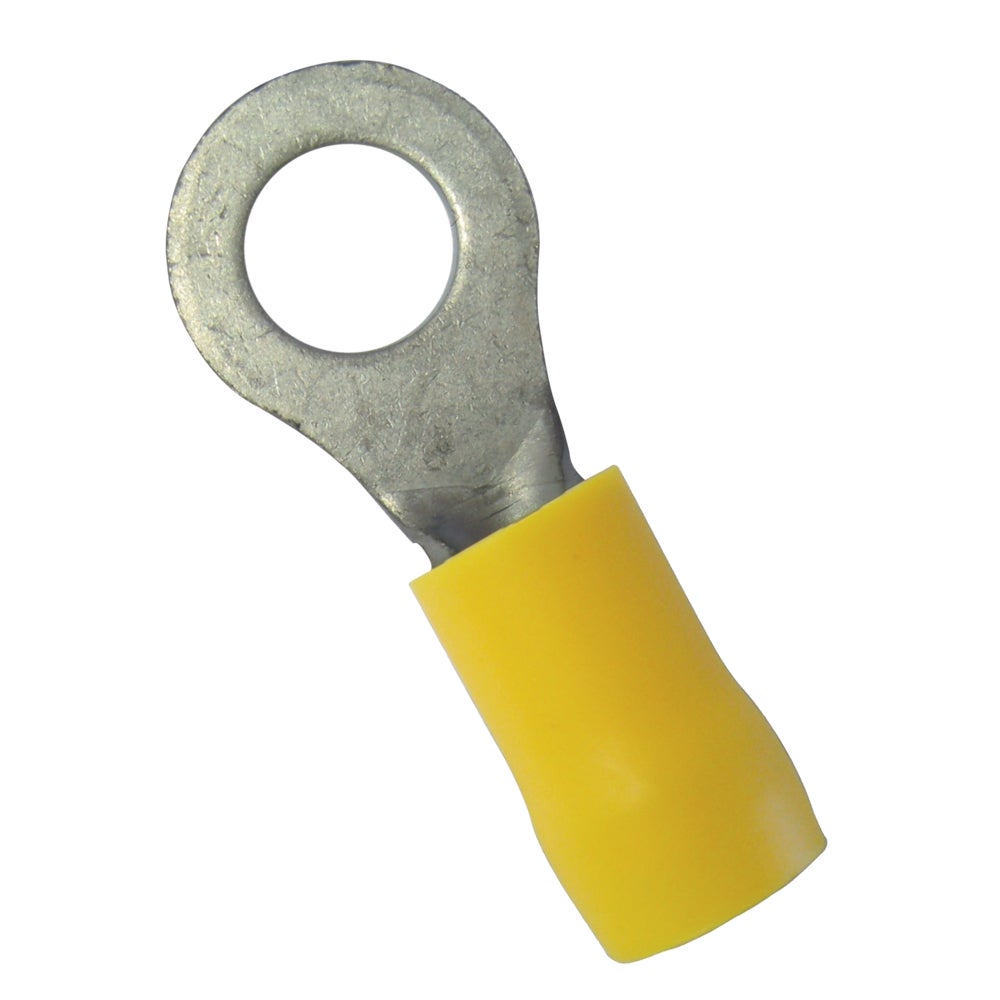 Crimp Terminal Ring 8mm 4-6mm² Cable Yellow 50 Pack | Alco