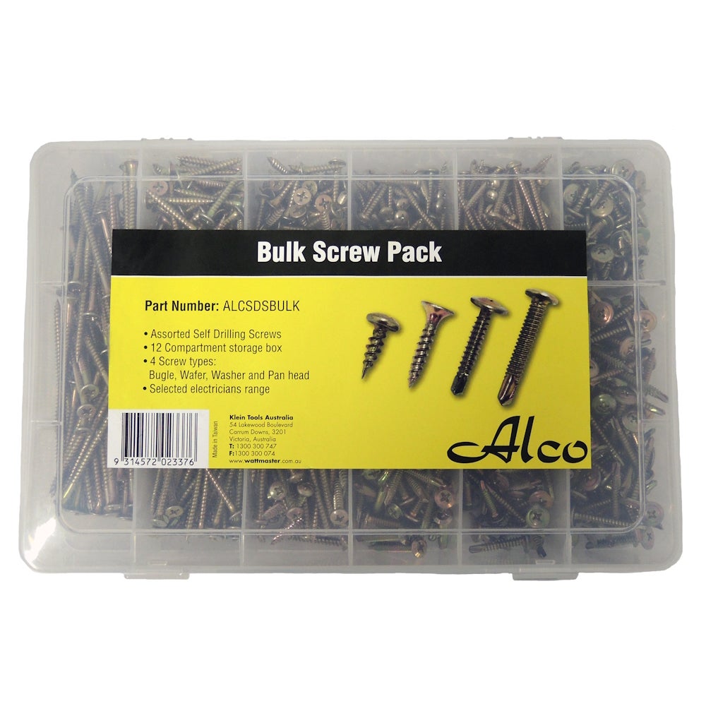 Bulk Pack Screws 11 Sizes 1100pcs Total | Alco