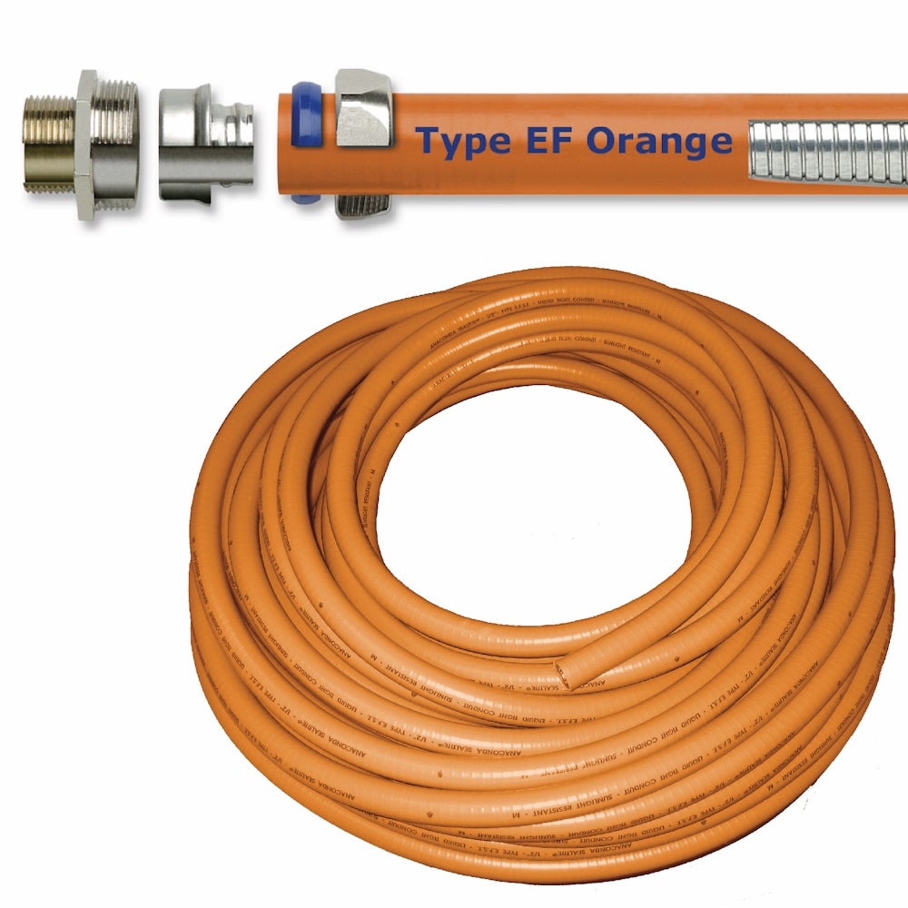 Flexible Metal Conduit Anaconda EF Liquidtight Diameter 63mm Orange ...